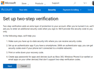 How to Setup Two-Step Verification on Microsoft Account with Mobile Code | IT4nextgen